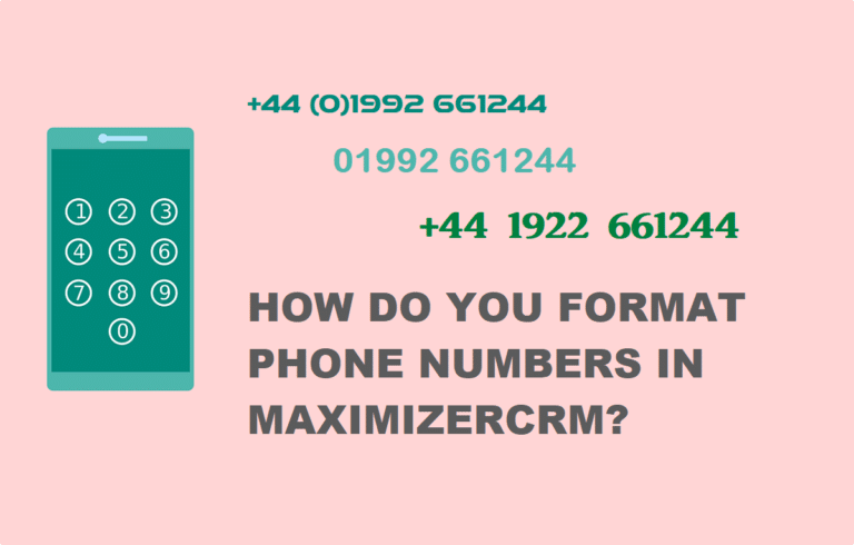 Auto Formatting Phone Numbers In Maximizercrm Avrion 